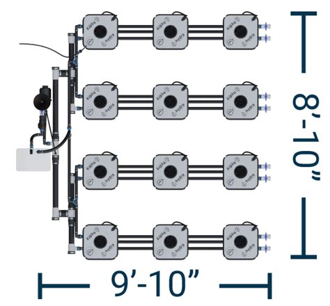 Hydramax 12 Bucket 4 Row Professional Rdwc System In Stock Buy