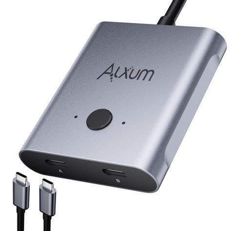 Getuscart Alxum Bi Directional Usb C Switch 2 In 1 Out 1 In 2 Out 2 Computers Share 1 Usb C