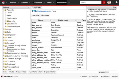 Configuring Sugarcrm System Fields Sugabyte
