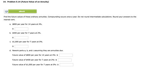 solved 14 problem 5 14 future value of an annuity ebook