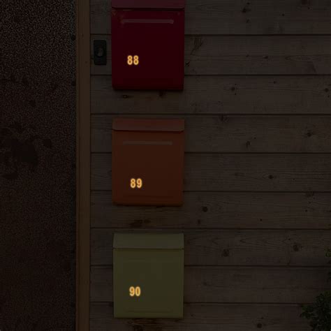 12 Sheets Lable Stickers Label Street Numbers Decals Self Adhesive Mailbox Lightweight Outside