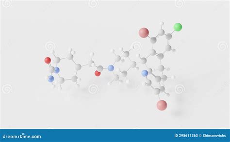 Lonafarnib Molecule Molecular Structures Farnesyltransferase Inhibitor 3d Model Structural