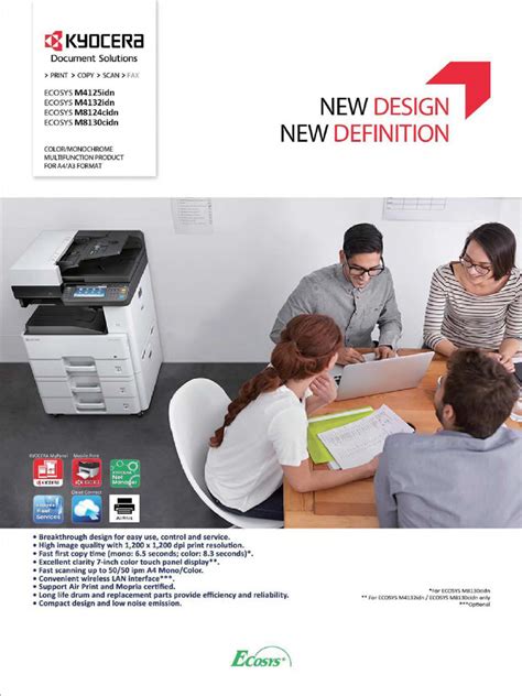 Brochure Ecosys M4125idn M4132idn M8124cidn M8130cidn My Pdf Software Computing