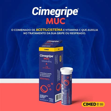 Cimegripe Muc Vitc Acetilcisteina 10cpr Eferv Farmaviver Farmácia