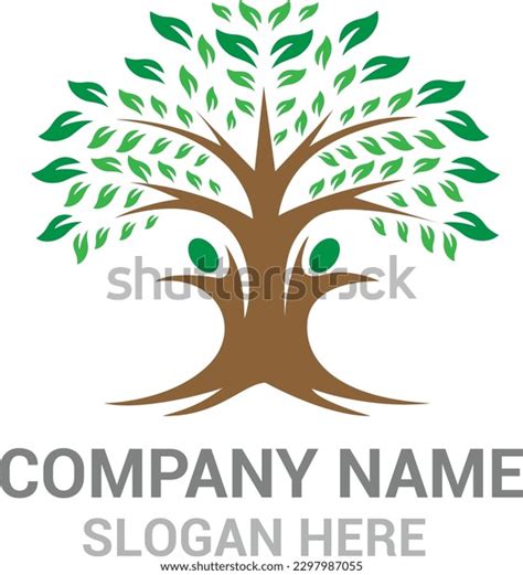 Tree Logo Design Vector File Multiple Stock Vector Royalty Free Shutterstock