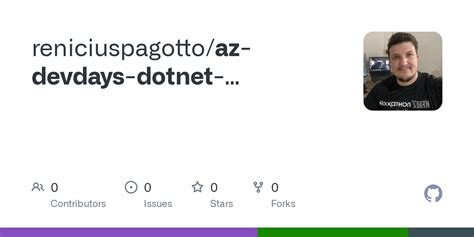 GitHub Reniciuspagotto Az Devdays Dotnet Container