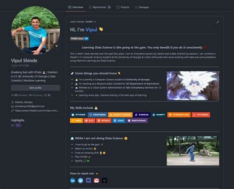 vipul shinde on linkedin datawithvipul datascience github