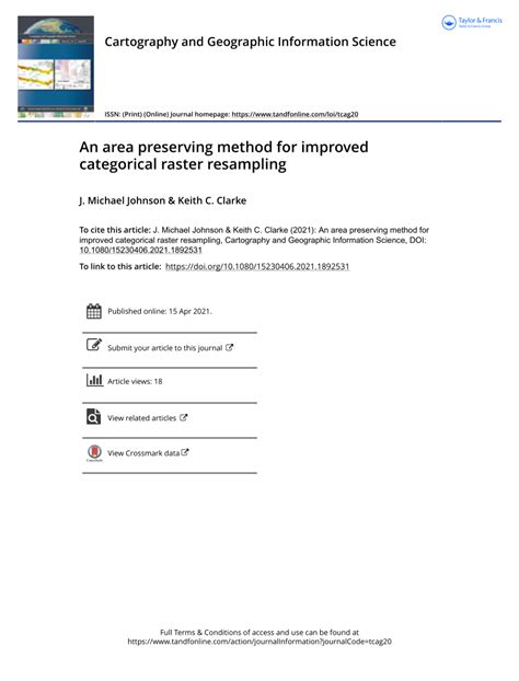 Pdf An Area Preserving Method For Improved Categorical Raster Resampling