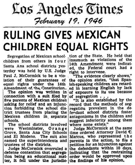 Mexican American Community News 2017 Mendez V Westminster