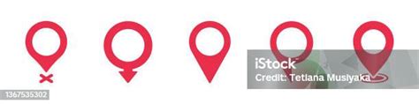 매핑 포인터 아이콘 집합입니다 위치 핀 컬렉션입니다 지도 포인터 Gps 위치 위치를 표시하기 위해 맵에 포인터 아이콘 핀을 표시합니다 벡터 일러스트레이션 0명에 대한 스톡
