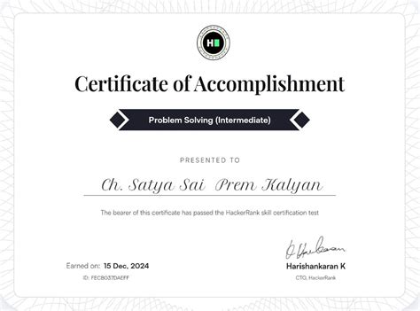 ch prem kalyan on linkedin achievement problemsolving