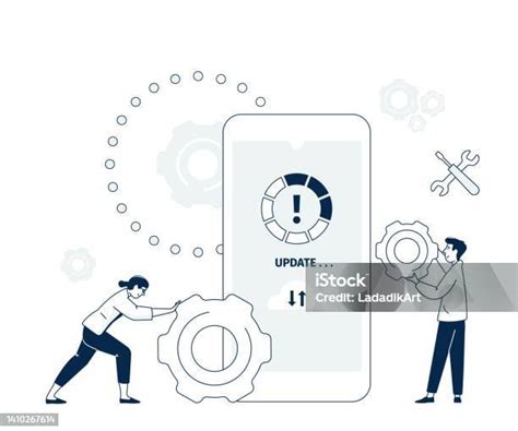 모바일 소프트웨어 앱 업그레이드 글로벌 스마트 폰 시스템 업데이트 디지털 기술 개발자 유지 보수 앱 설치 최근 벡터 개념 소프트웨어 업데이트에 대한 스톡 벡터 아트 및 기타