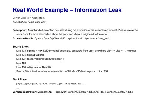 Application Security Fundamentals Part Security Mechanisms Error Handling PPT