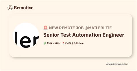 Hiring Senior Test Automation Engineer Mailerlite