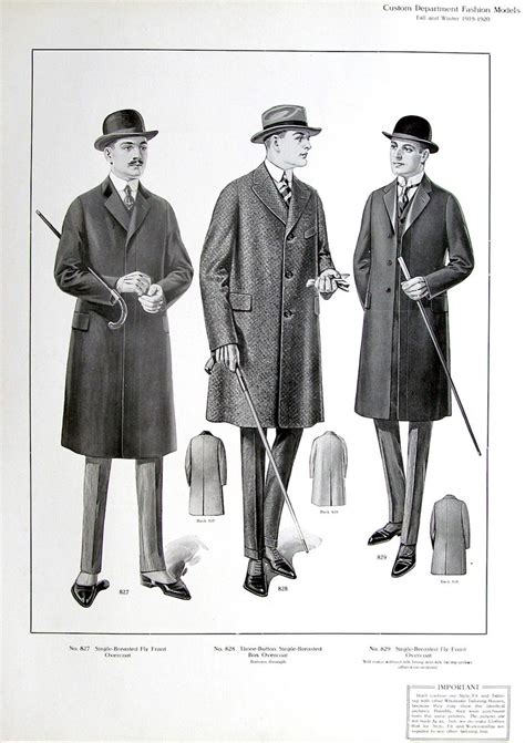 Mens Fashion 1919 1920 Downton Gatsby Era Large Salesmans Sample