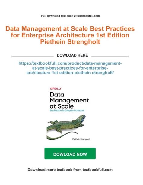 Instant Download Data Management At Scale Best Practices For Enterprise Architecture 1st Edition