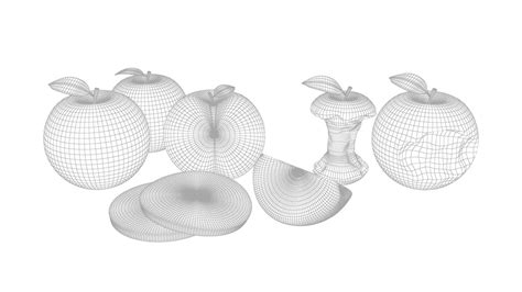 현실적인 사과 3d 모델 16 Unknown Max 3ds Fbx Obj Free3d