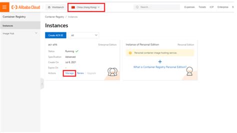 Kubernetes Ack K8s Create Container Registry Acr Alibaba Cloud