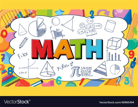 Text Math With Formula Border Background Vector Image