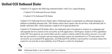 Ccx Outbound Dialer Is Not Available With Finesse Cisco Community