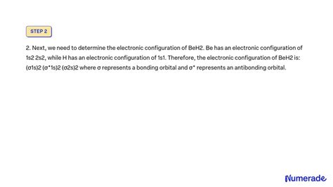 Solved Calculate And Display The Orbitals For The Linear Molecule Beh2 Sketch The Resultin