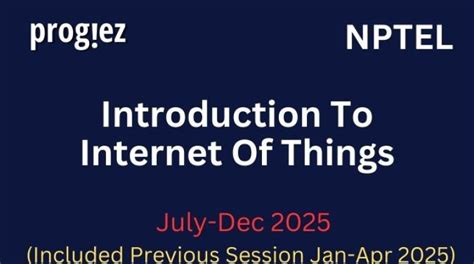 Nptel Introduction To Internet Of Things Answers 1 12 Week