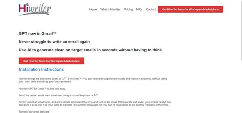 Hiwriter Gpt For Gmail Your Emails Will Now Write Themselves Use