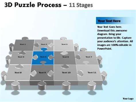 PowerPoint Template Editable Puzzle Process Ppt Theme