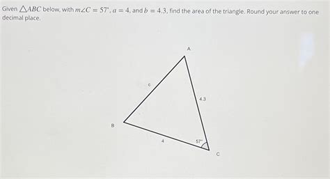 Solved Given Abc ﻿below With Mc57°a4 ﻿and B43