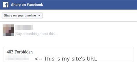 html nginx share on facebook button 403 being shared stack overflow