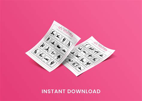 Sex Position Bingo Game Galentines Day Dirty Bachelorette Party Game