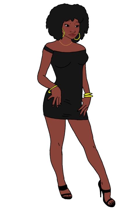 Black Dress African Girl Full Body Wojak Wojak Land