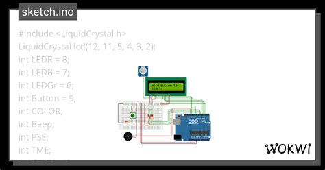 Reaction Timer Game Wokwi Esp32 Stm32 Arduino Simulator