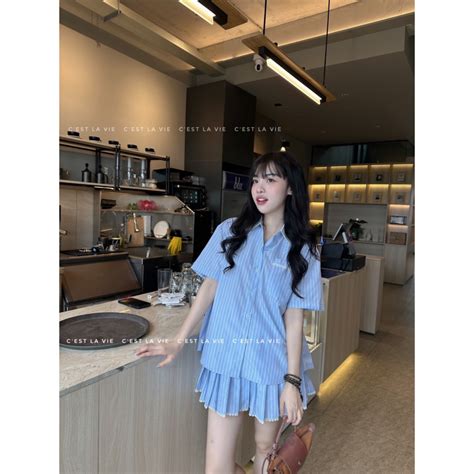 Set Xanh K C Sen Xinh C Est Lavie Shopee Vi T Nam