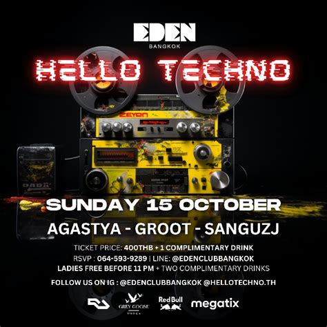 Megatix Hello Techno Eden Club Bangkok