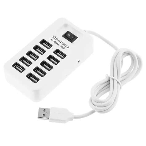 Universal 10 Port Usb Hub 2 0 High Speed Hub Charger With Extension Cord Shop Today Get It