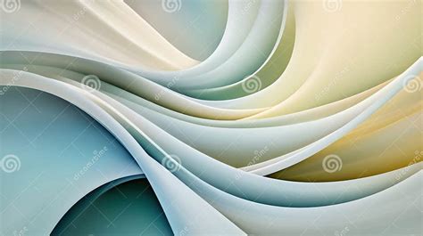 Abstract Waves Of Soft Pastel Colors Create A Soothing And Dynamic Visual Flow Ai Stock Image