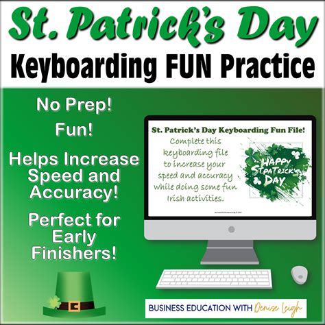 St Patricks Day Keyboarding Practice Fun Typing Lesson Computer