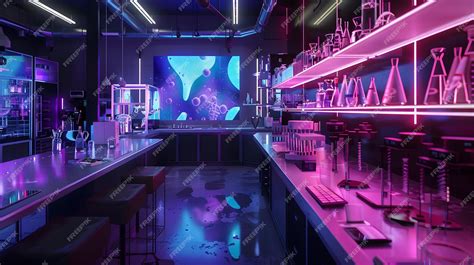 A Sleek Environmental Science Lab With Interactive Digital Ecosystems