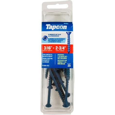 Home Buildertapcon 316 X 2 34 Star Concrete Screws Home Hardware