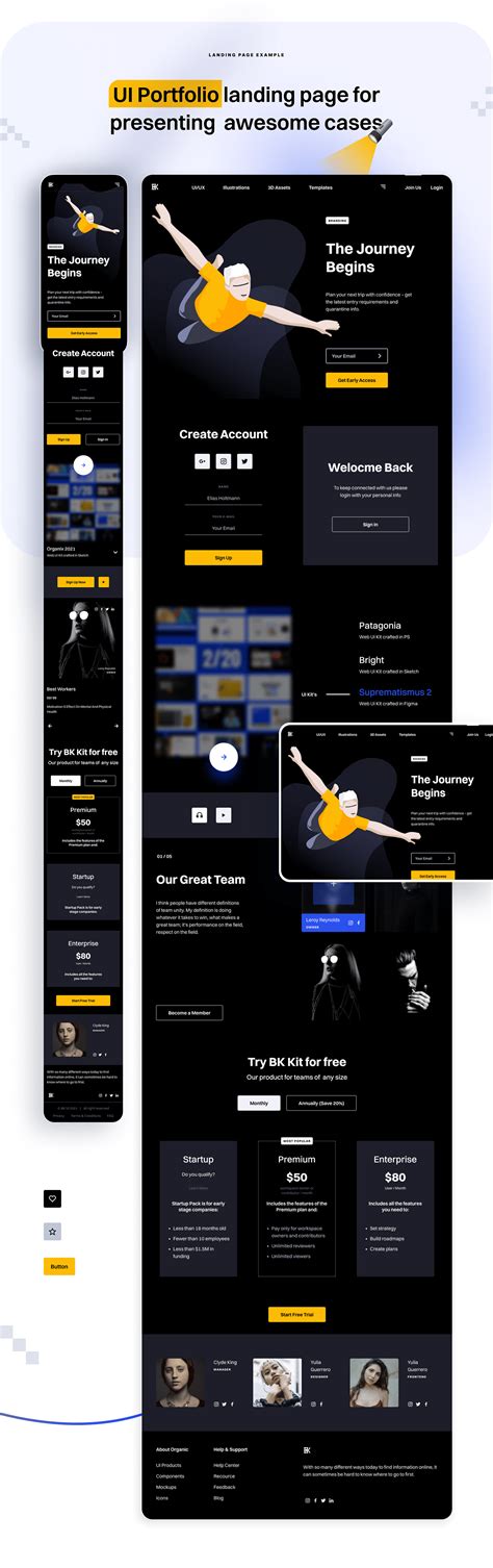 Landing Page UI BK Kit On Behance
