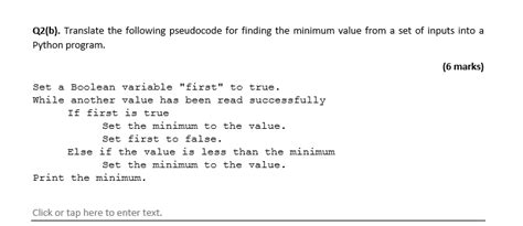 Solved 22b Translate The Following Pseudocode For Finding