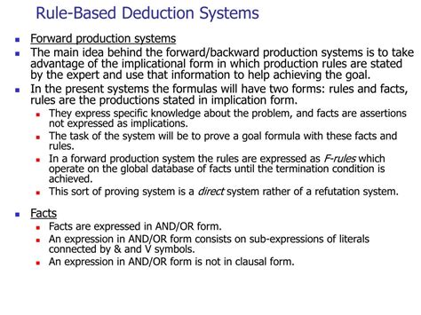 Ppt Rule Based Deduction Systems Powerpoint Presentation Free
