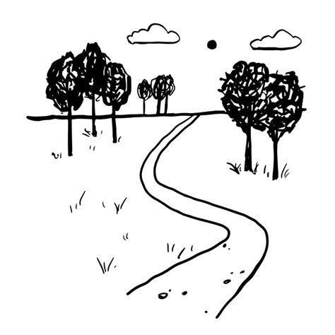 Pathway Clipart Black And White