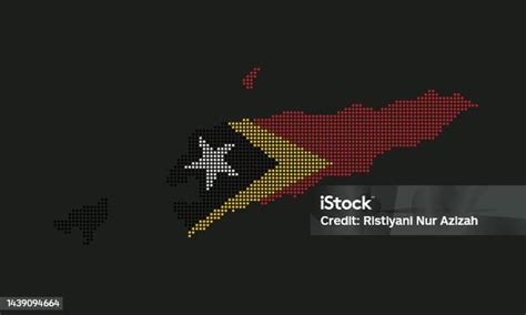 모자이크 도트 스타일의 그런지 질감이 있는 동티모르 지도 깃발 0명에 대한 스톡 벡터 아트 및 기타 이미지 0명 국경 국기 Istock