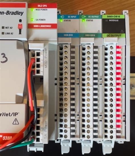 ab 5069 ob module flashing led s solved r plc