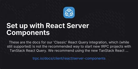 Set Up With React Server Components Trpc