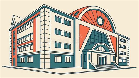 Modern Building Architecture Urban And City Design Vector Design Generative Ai Stock Vector