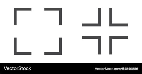 Full Screen Icon Interface Menu Cursor Bitton Vector Image