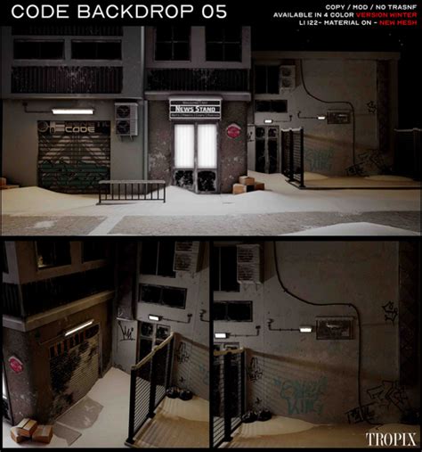 Second Life Marketplace Tropix Code Backdrop 05 Box